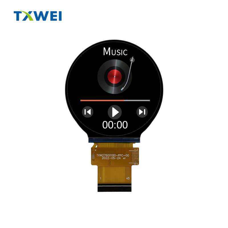 2.76-inch IPS high-definition circular TFT LCD display, small home appliance display, touch screen